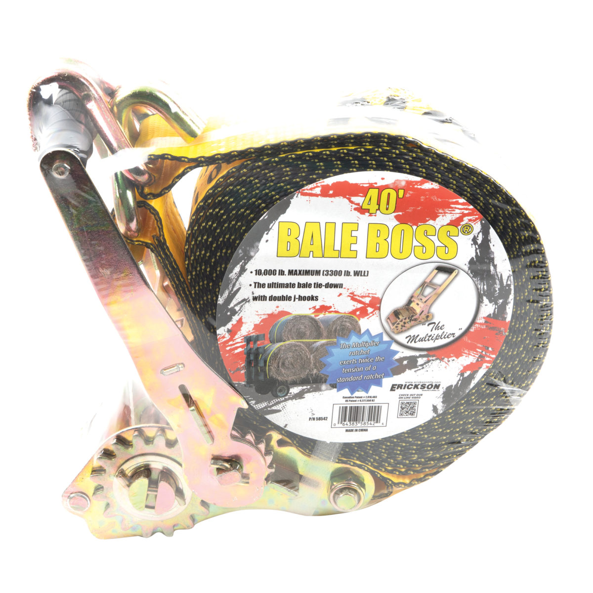 2″ x 40′ – 10,000 lb. | Bale Boss® | with Multiplier Ratchet | and ...