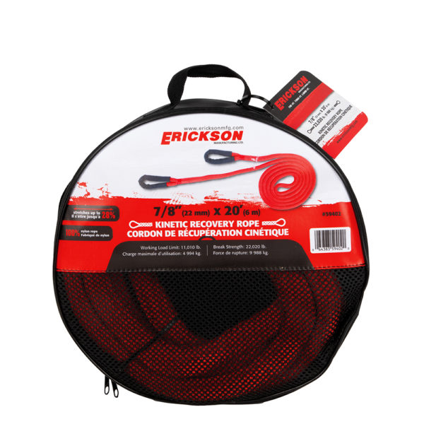 7/8″ x 20′ – 22,020 lb. | Kinetic Recovery Rope – Erickson Manufacturing