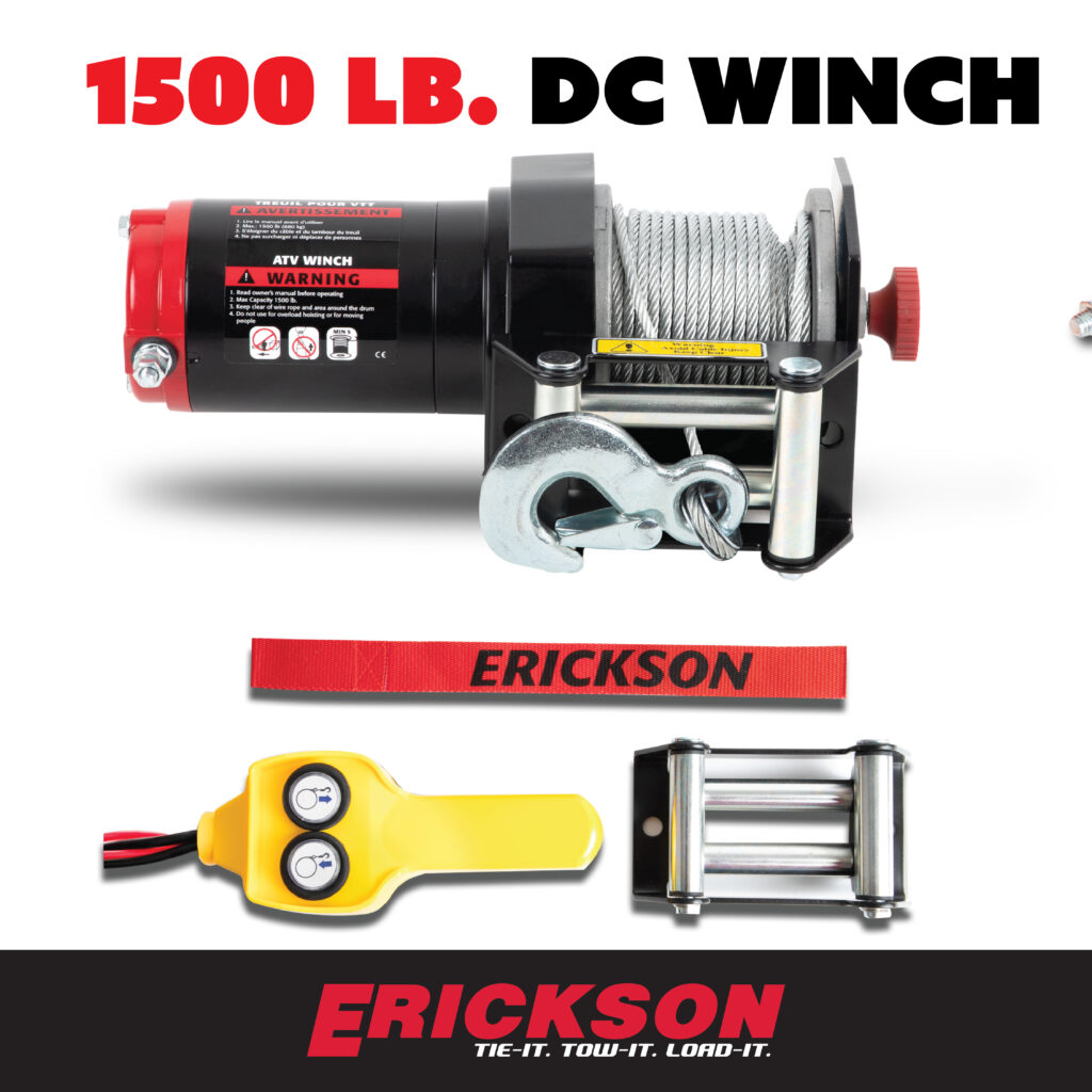 5/32″ x 50′ Steel Rope | 1500 lb. DC Winch – Erickson Manufacturing